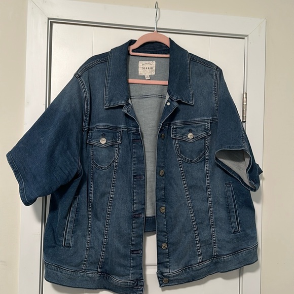 torrid | Jackets & Coats | Torrid Denim Short Sleeve Jacket | Poshmark